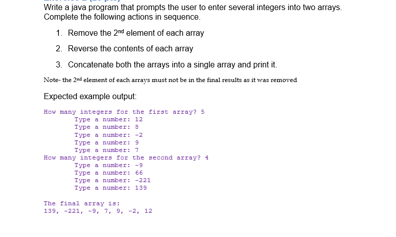 Solved Write a java program that prompts the user to enter | Chegg.com