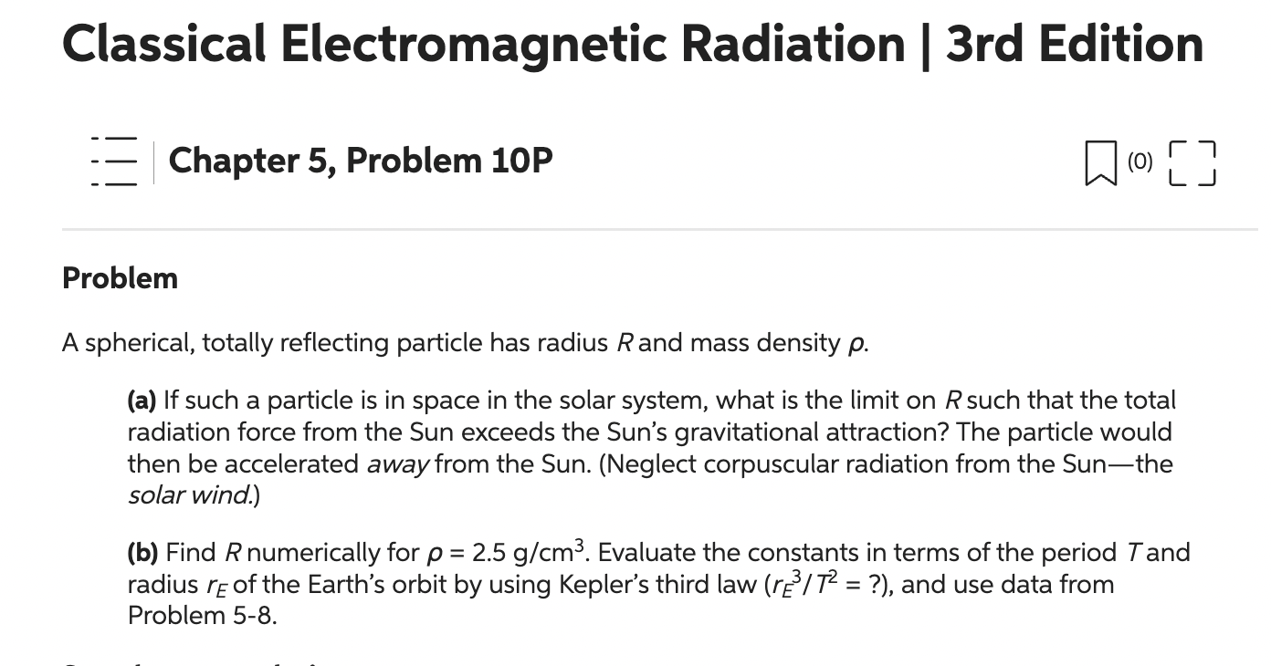 Classical Electromagnetic Radiation | 3rd Edition -二 | Chegg.com