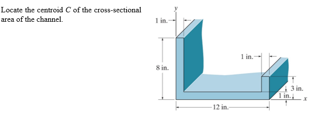 Solved Locate the centroid C of the cross-sectional area of | Chegg.com