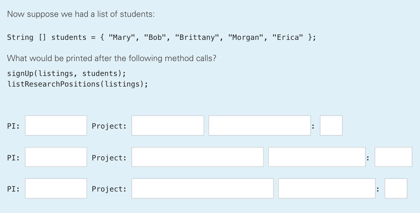 Solved public interface Listing { void fillPosition(String | Chegg.com