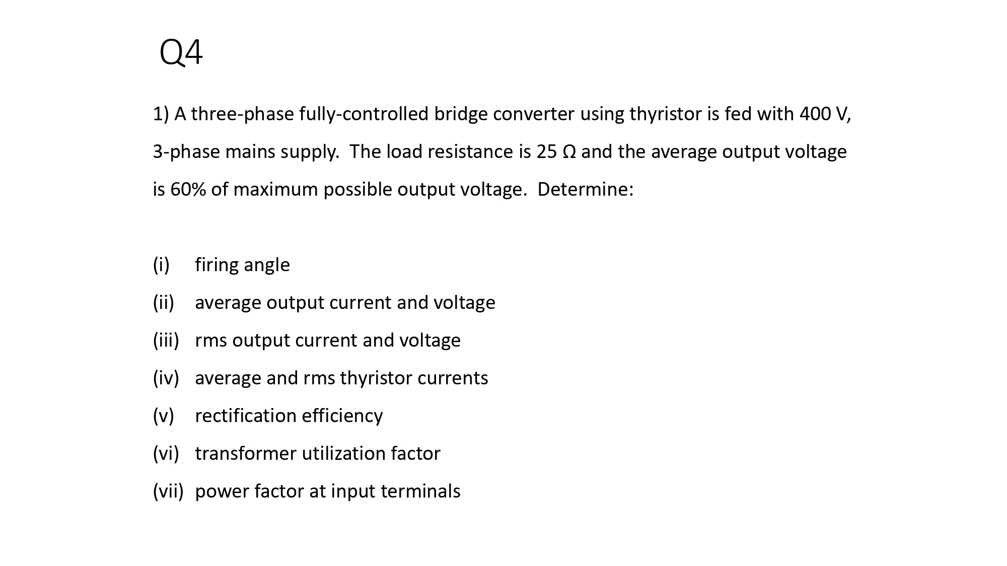 [Solved]: 1) A three-phase fully-controlled bridge converte