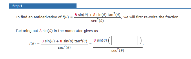 Solved Step 1To find an antiderivative of | Chegg.com