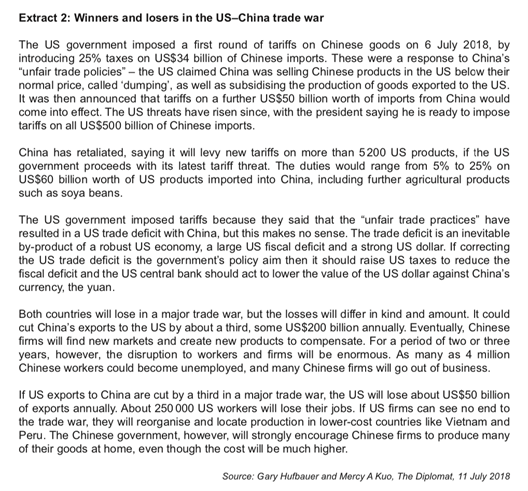 1 Trade war breaks out between the United States (US) | Chegg.com