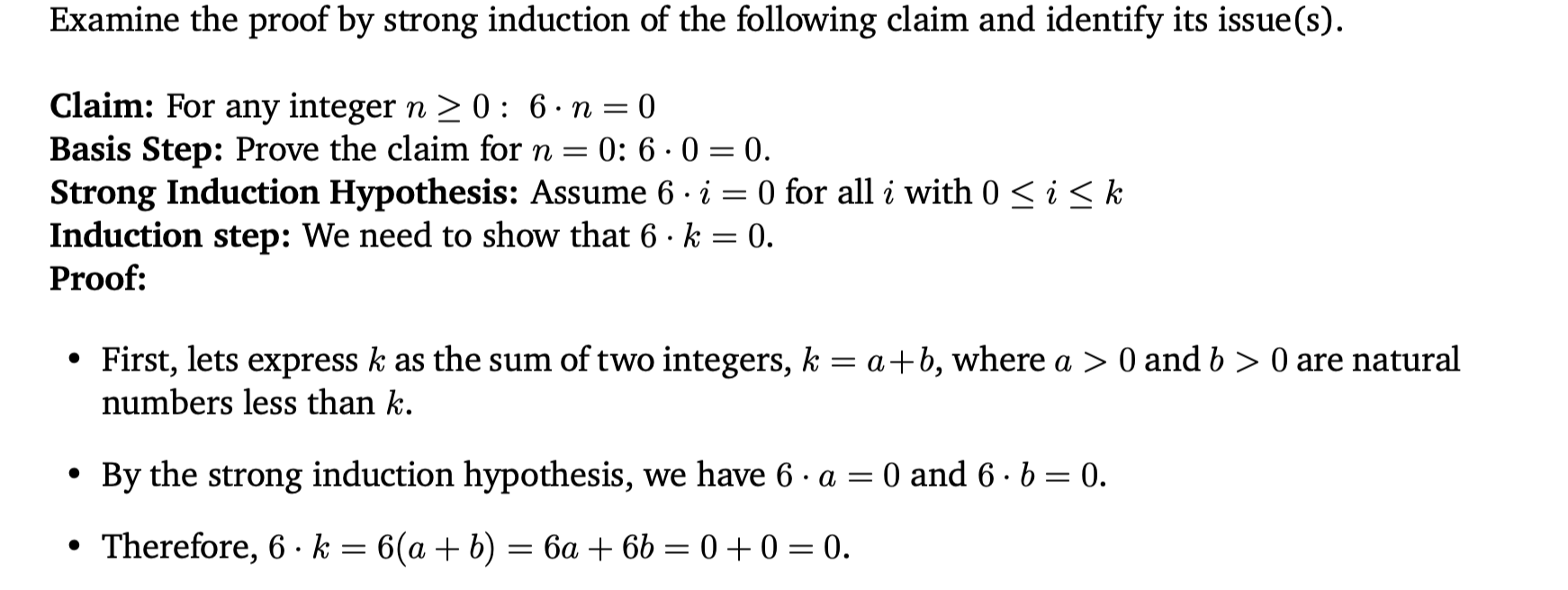 Solved Examine the proof by strong induction of the | Chegg.com