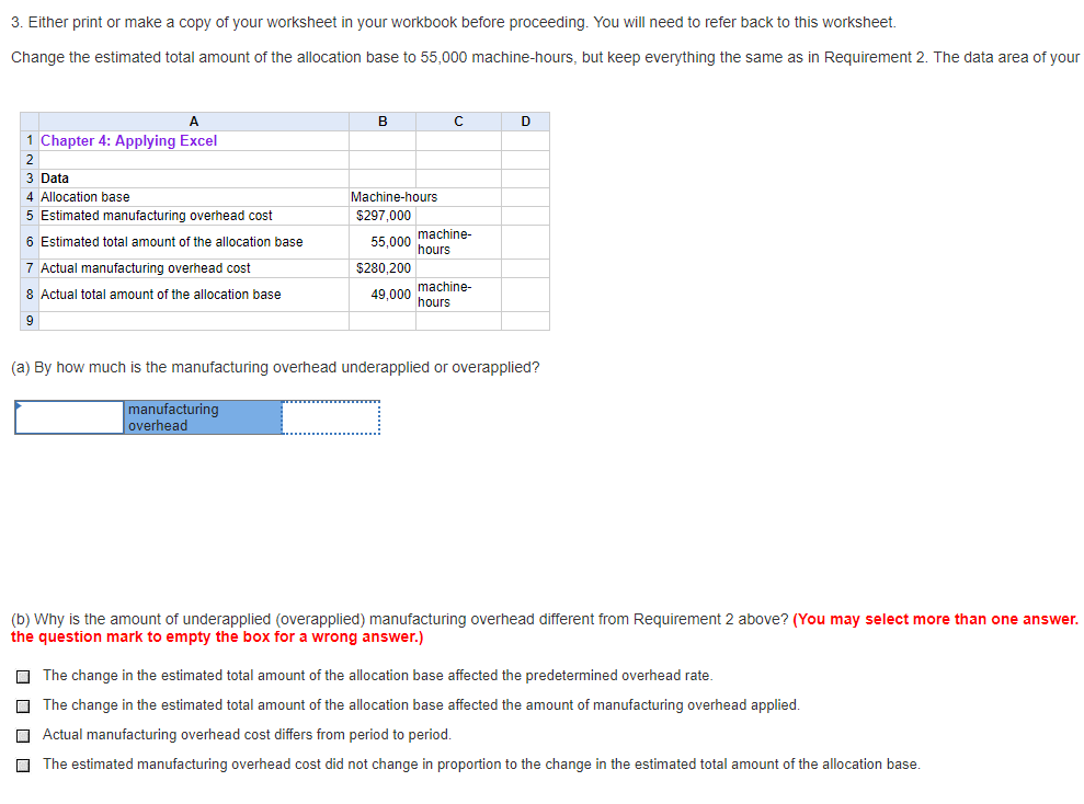 Solved 2. Change all of the numbers in the data area of your | Chegg.com