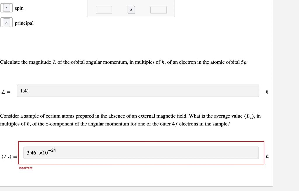 [solved] Calculate The Magnitude L Of The Orbital A