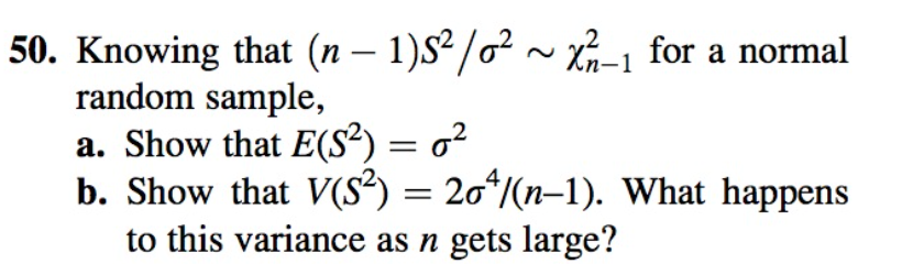 Solved Please Use The Mean And Variance Of The Chi Squared