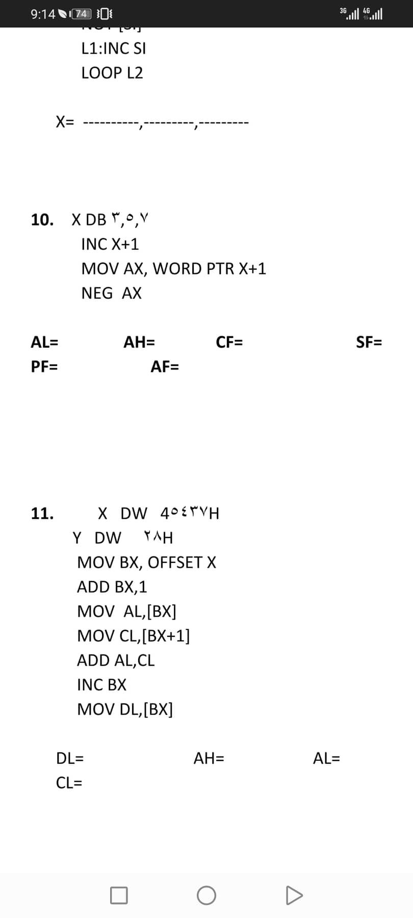 3G 4G 9:12 175 0 Assignment-1 > Q1) Write an | Chegg.com