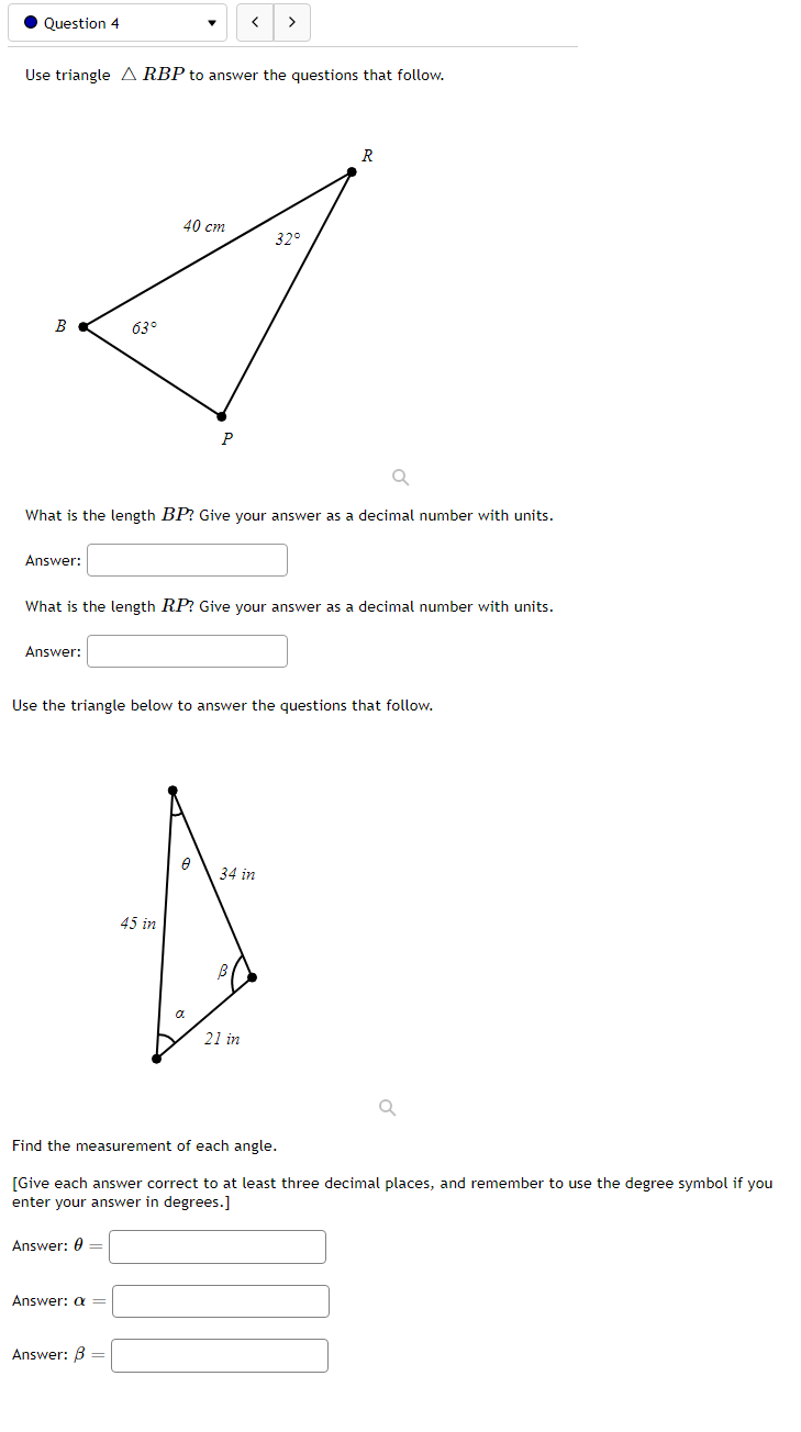 Solved Use triangle RBP to answer the questions that | Chegg.com