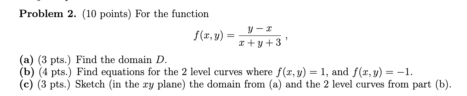 Solved Problem 2 10 Points For The Function 