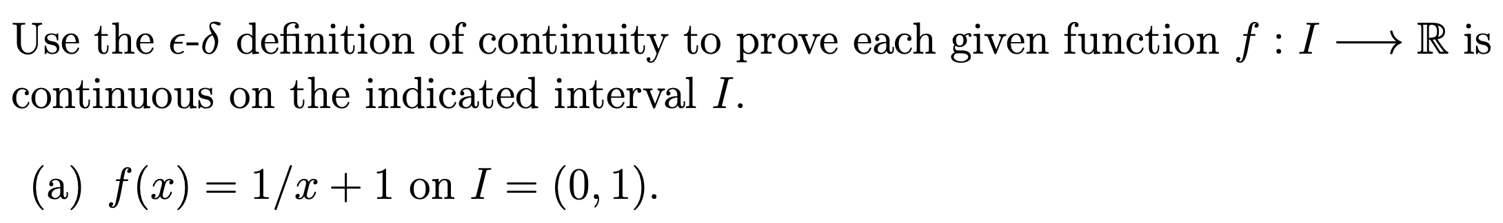 Solved Use the e-8 definition of continuity to prove each | Chegg.com