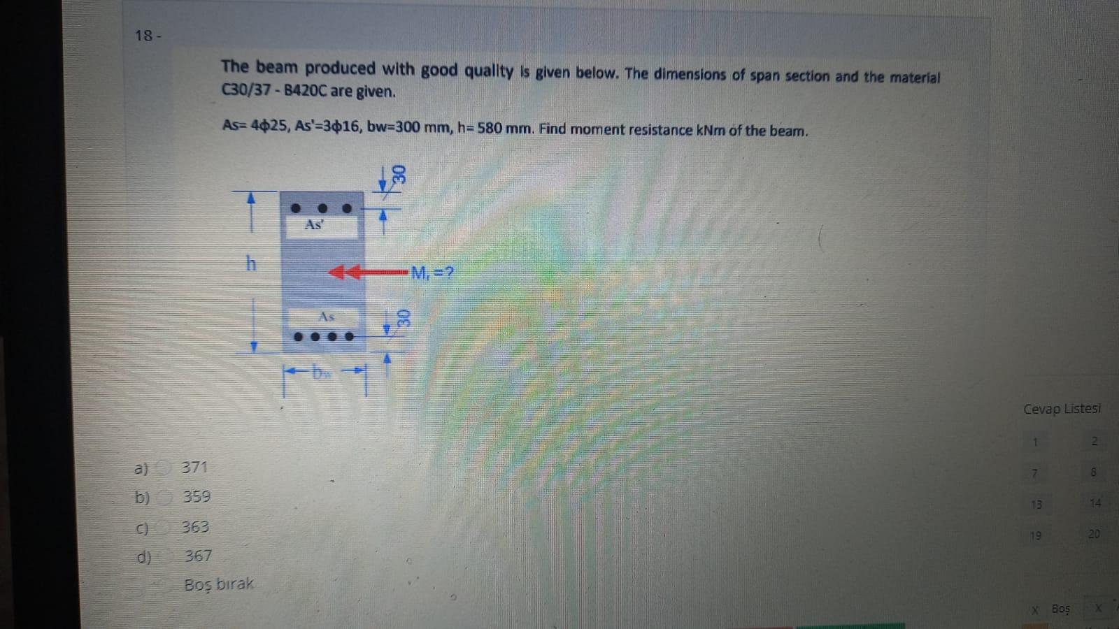 Solved 19 - The beam produced with good quality is given | Chegg.com