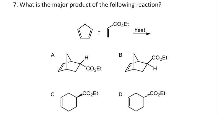 Solved 7. What is the major product of the following | Chegg.com