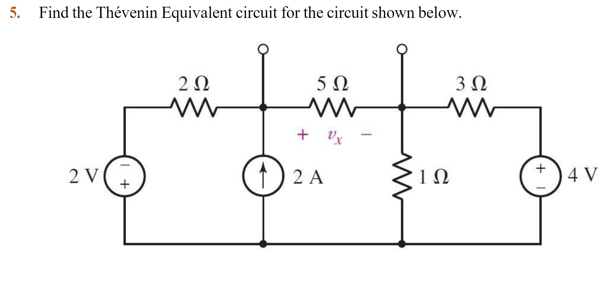 Find the Thévenin Equivalent circuit for the circuit | Chegg.com