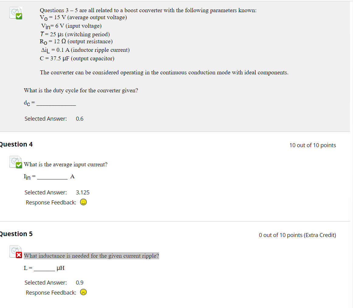 Solved Questions 3-5 are all related to a boost converter | Chegg.com