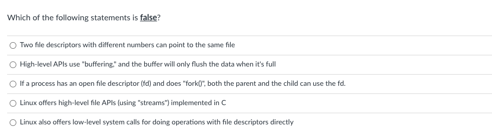 Solved In Linux, if multiple processes open the same file | Chegg.com