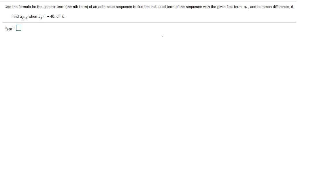 Solved Use the formula for the general term (the nth term) | Chegg.com