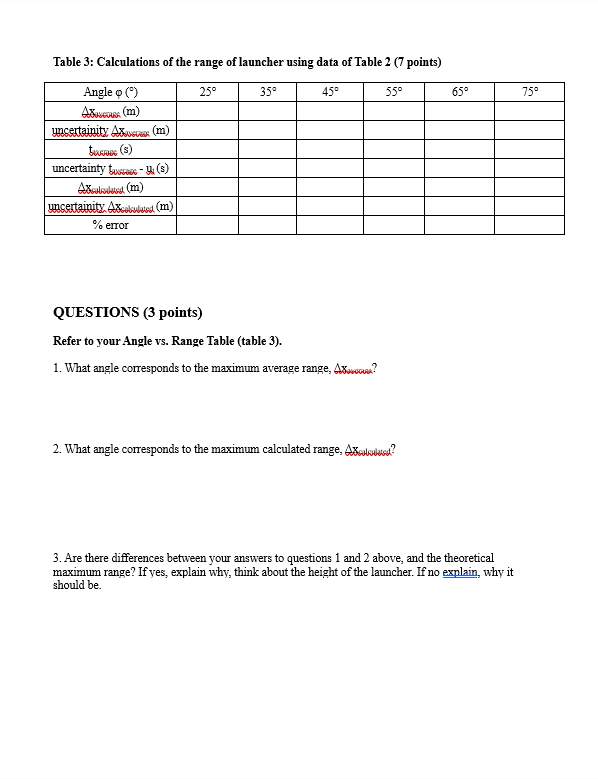 Initial speed v0= (units: ) (1 point) Calculate the | Chegg.com