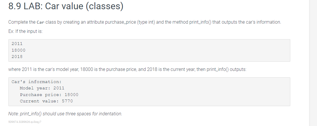 Solved Complete the Car class by creating an attribute | Chegg.com