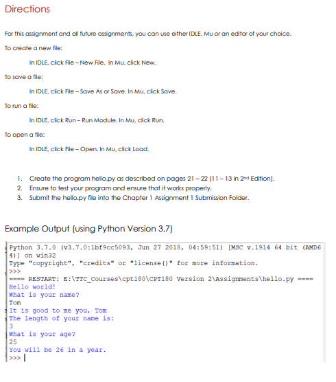 Solved Directions For this assignment and all future | Chegg.com