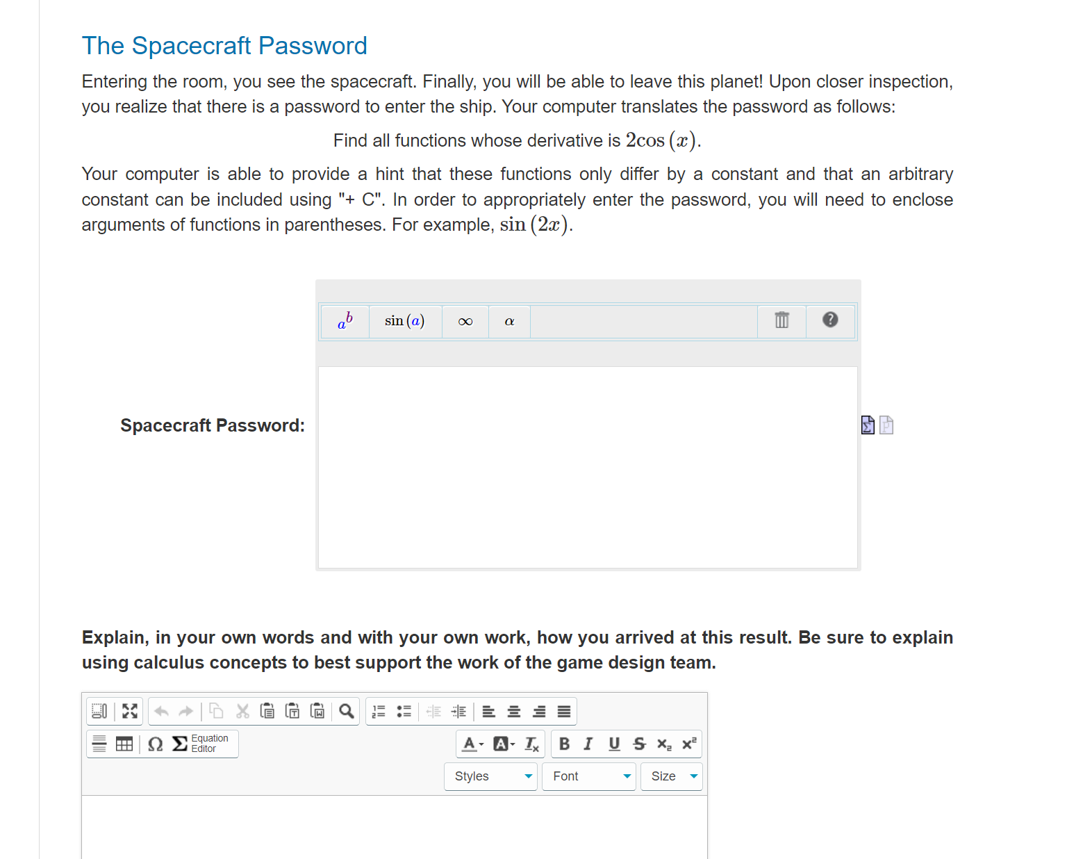 The Spacecraft Password Entering the room, you see | Chegg.com