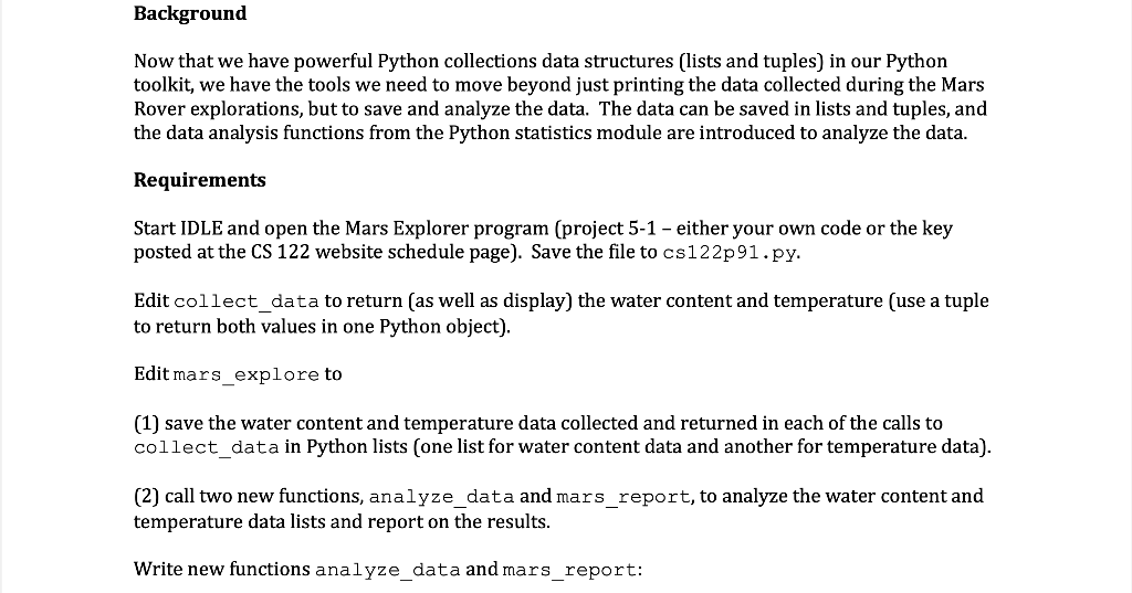 Solved Background Now that we have powerful Python | Chegg.com