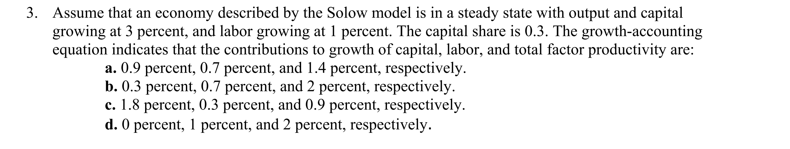 Solved Share to be the growthreaccounting 3. Assume that an | Chegg.com
