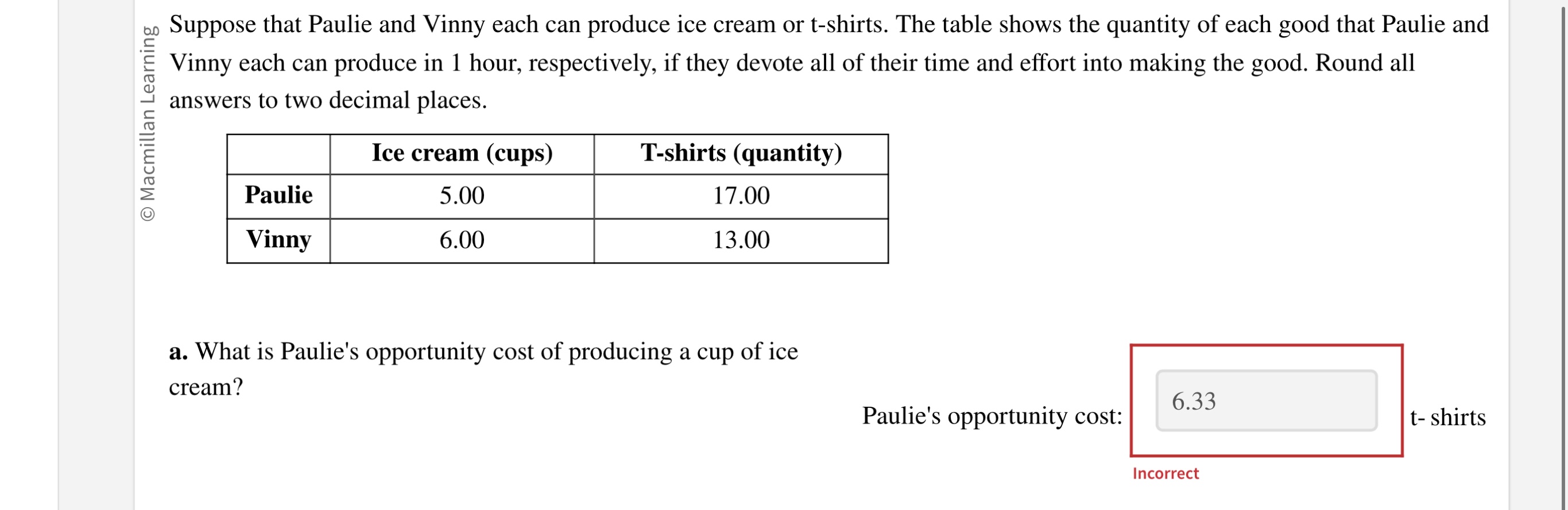 Solved Suppose that Paulie and Vinny each can produce ice | Chegg.com