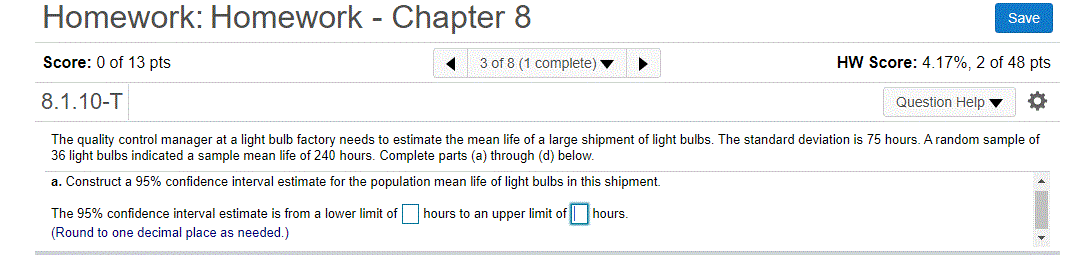 Solved Homework Homework Chapter 8 Save Score 0 Of 13