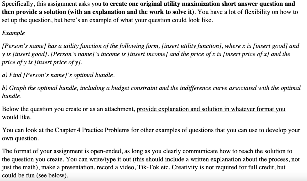 Solved Specifically, this assignment asks you to create one | Chegg.com