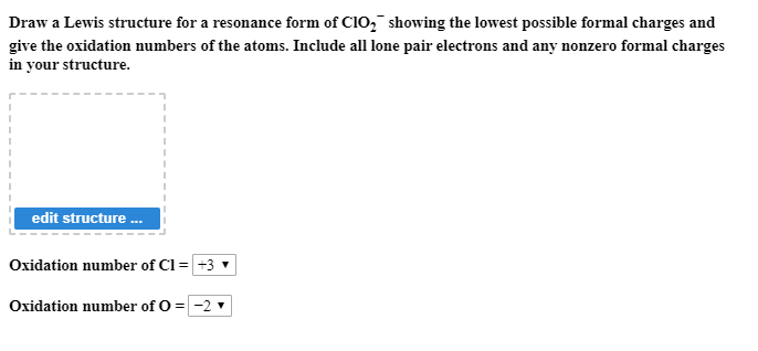 Solved Draw a Lewis structure for a resonance form of CIO, | Chegg.com