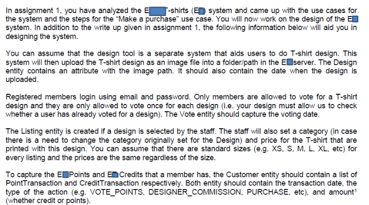 Solved In assignment 1, you have analyzed the E-shirts (ED | Chegg.com