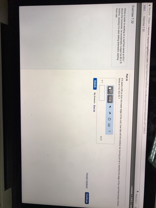 Solved com/myct/itemView?offset 7.32 Exercise 7.32 Part A | Chegg.com