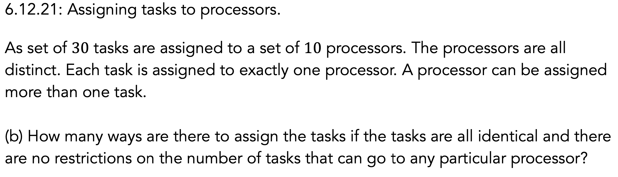 Solved 6.12.21: Assigning tasks to processors.As set of 30 | Chegg.com