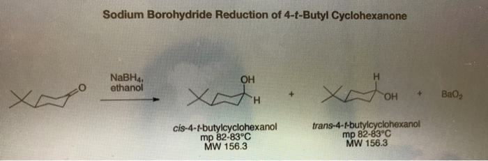 Solved Sodium Borohydride Reduction of 4-t-Butyl | Chegg.com