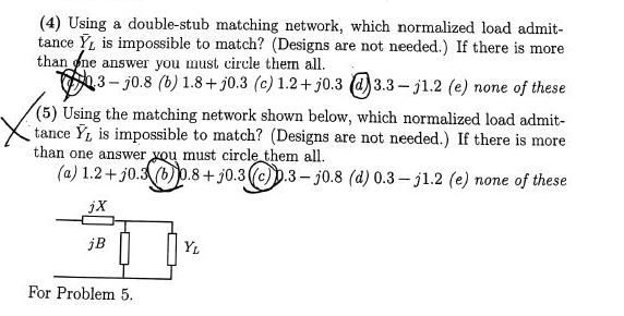 Solved (4) Using a double-stub matching network, which | Chegg.com