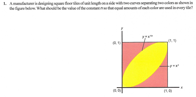 Solved 1. Amanufacturer is designing square floor tiles of | Chegg.com
