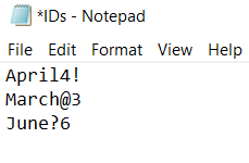 Solved ㅊIDs - Notepad File Edit Format View Help April4! | Chegg.com