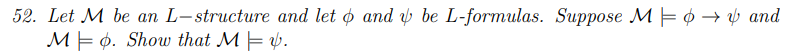 52. Let M be an L-structure and let ϕ and ψ be | Chegg.com