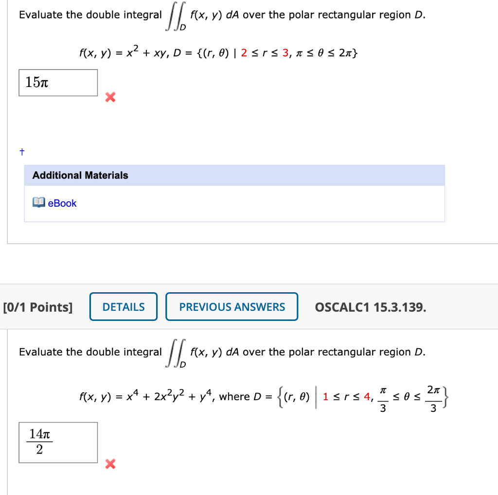 Solved Evaluate the double integral Solar f(x, y) dA over | Chegg.com