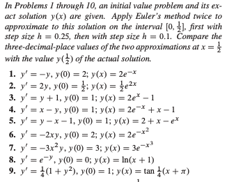Solved In Problems I through 10, an initial value problem | Chegg.com