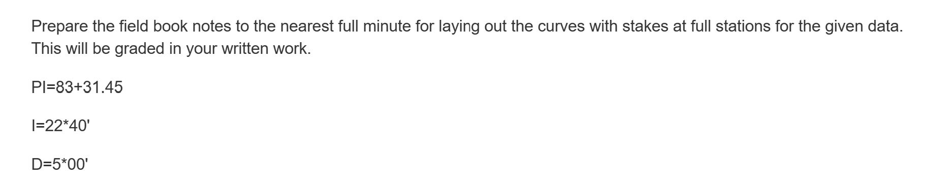 Solved Prepare the field book notes to the nearest full | Chegg.com
