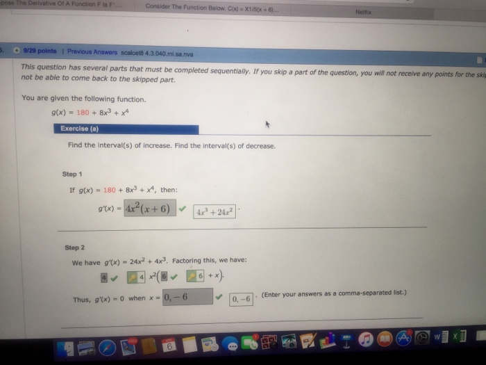 Solved pose The Derivative of A Function F ls F'.... | Chegg.com