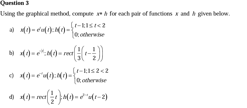 Using the graphical method, compute x∗h for each pair | Chegg.com