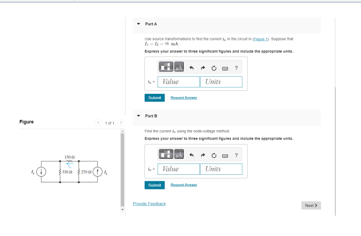 Solved Use Source Transformations To Find The Current I8 In