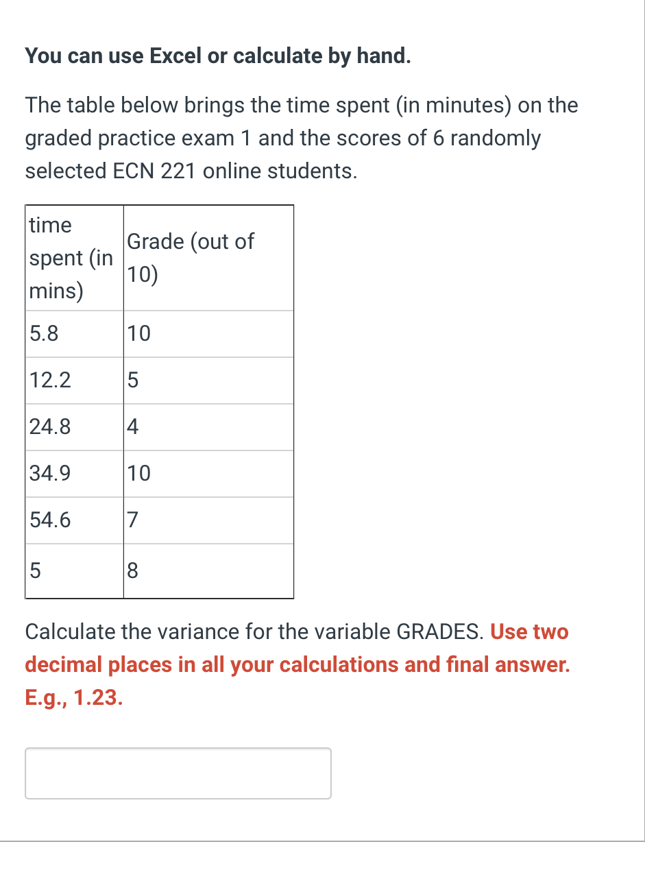 Solved You can use Excel or calculate by hand. The table | Chegg.com