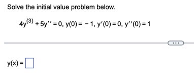 Solved Solve the initial value problem below. | Chegg.com