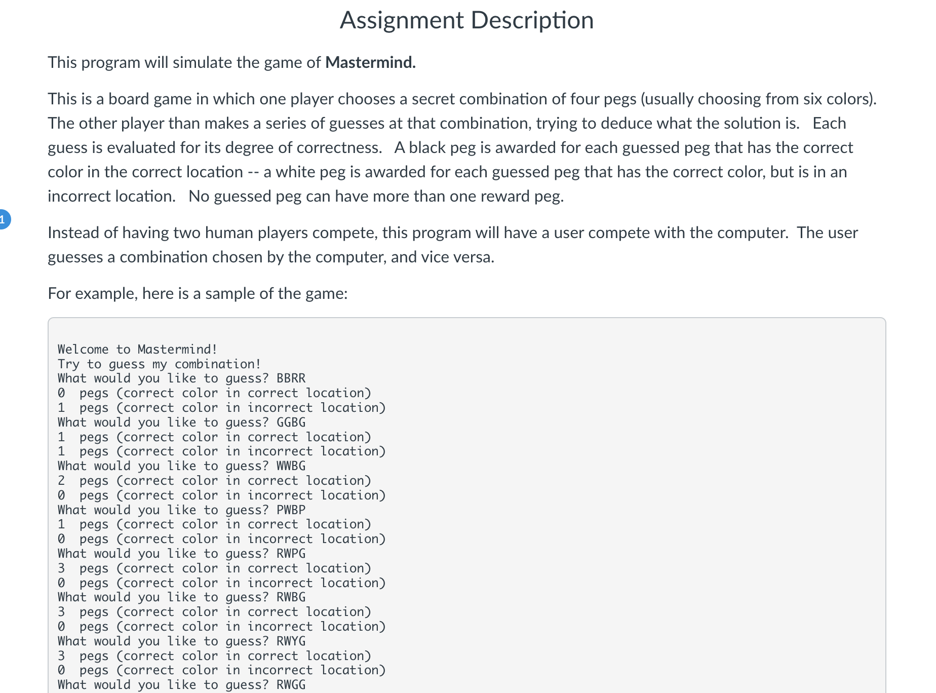 Solved Assignment Description This program will simulate the | Chegg.com