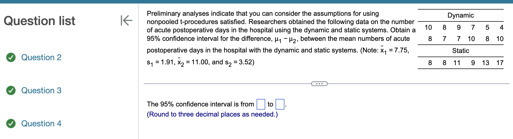 Solved Question list Question 2 Question 3 Question 4 | Chegg.com