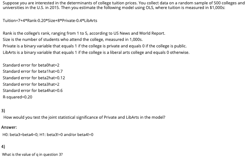 Solved Suppose you are interested in the determinants of | Chegg.com